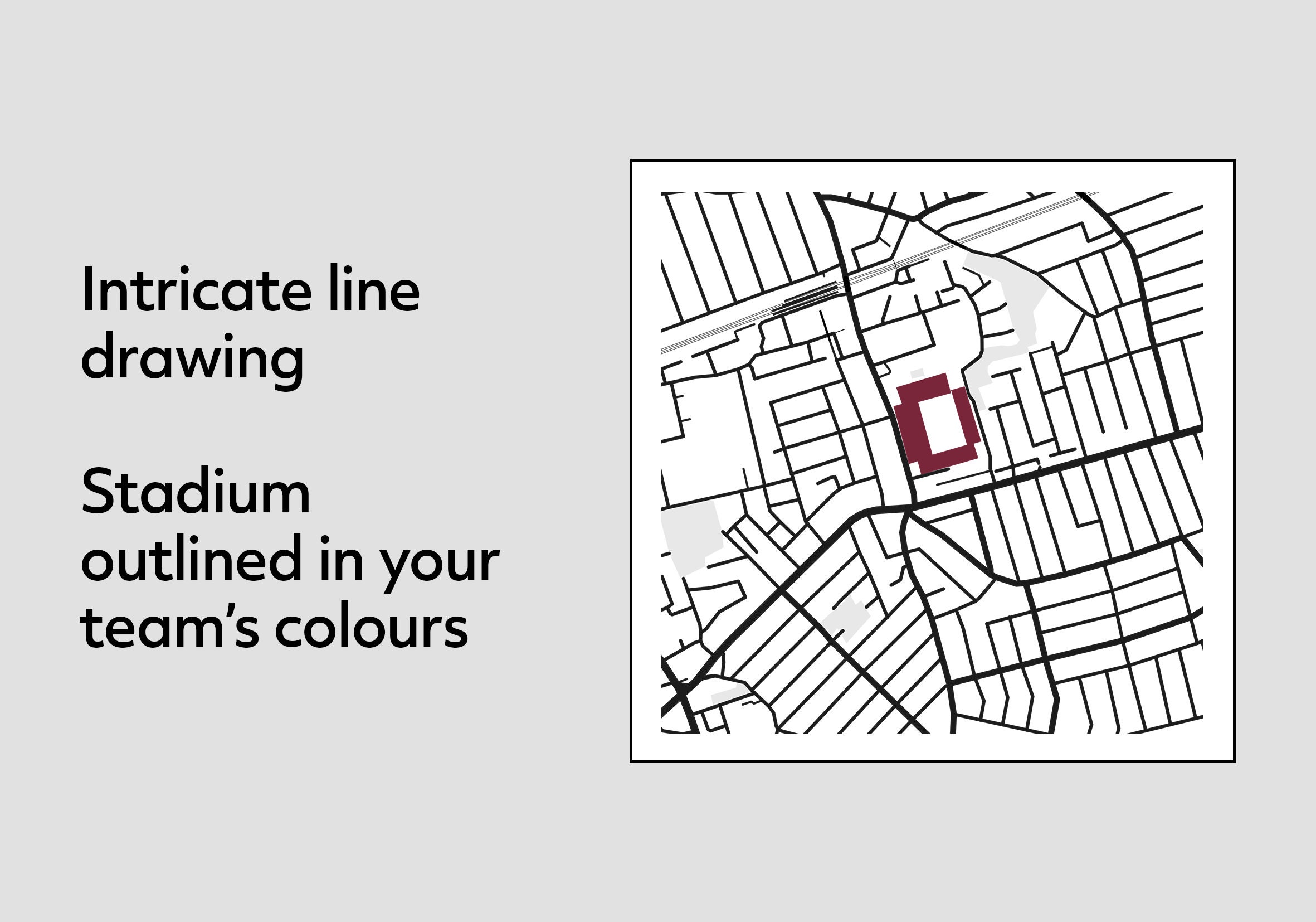 West Ham Print: Boleyn Ground Map - Etsy