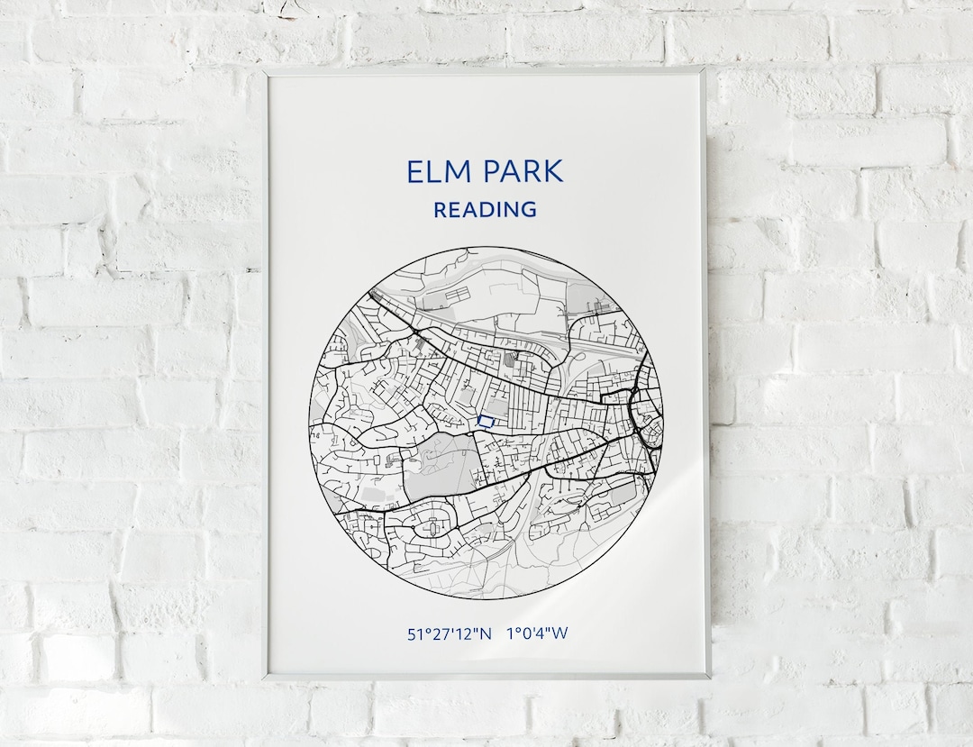 Reading FC: Elm Park Map Print - Etsy