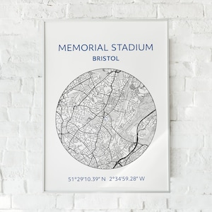 Bristol Rovers: Memorial Stadium Map Print - Etsy