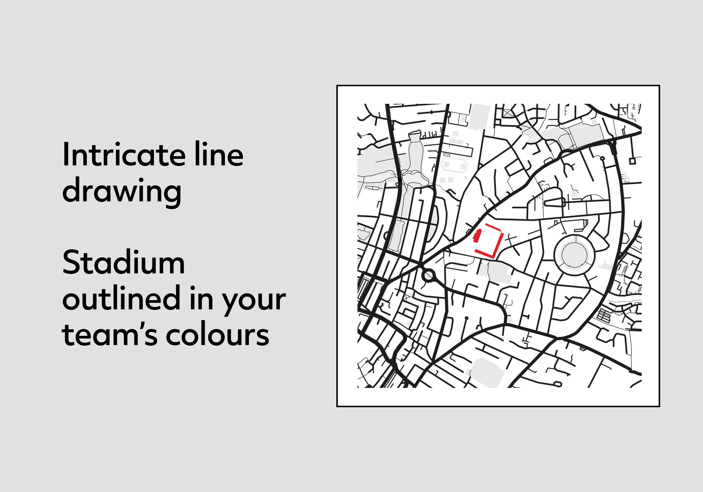 Cheltenham Town Print: Whaddon Road Map - Etsy