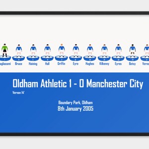 Oldham Athletic 2005: Subbuteo Print - Etsy