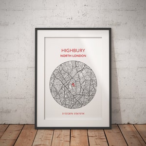 Arsenal Highbury/emirates Map - Etsy