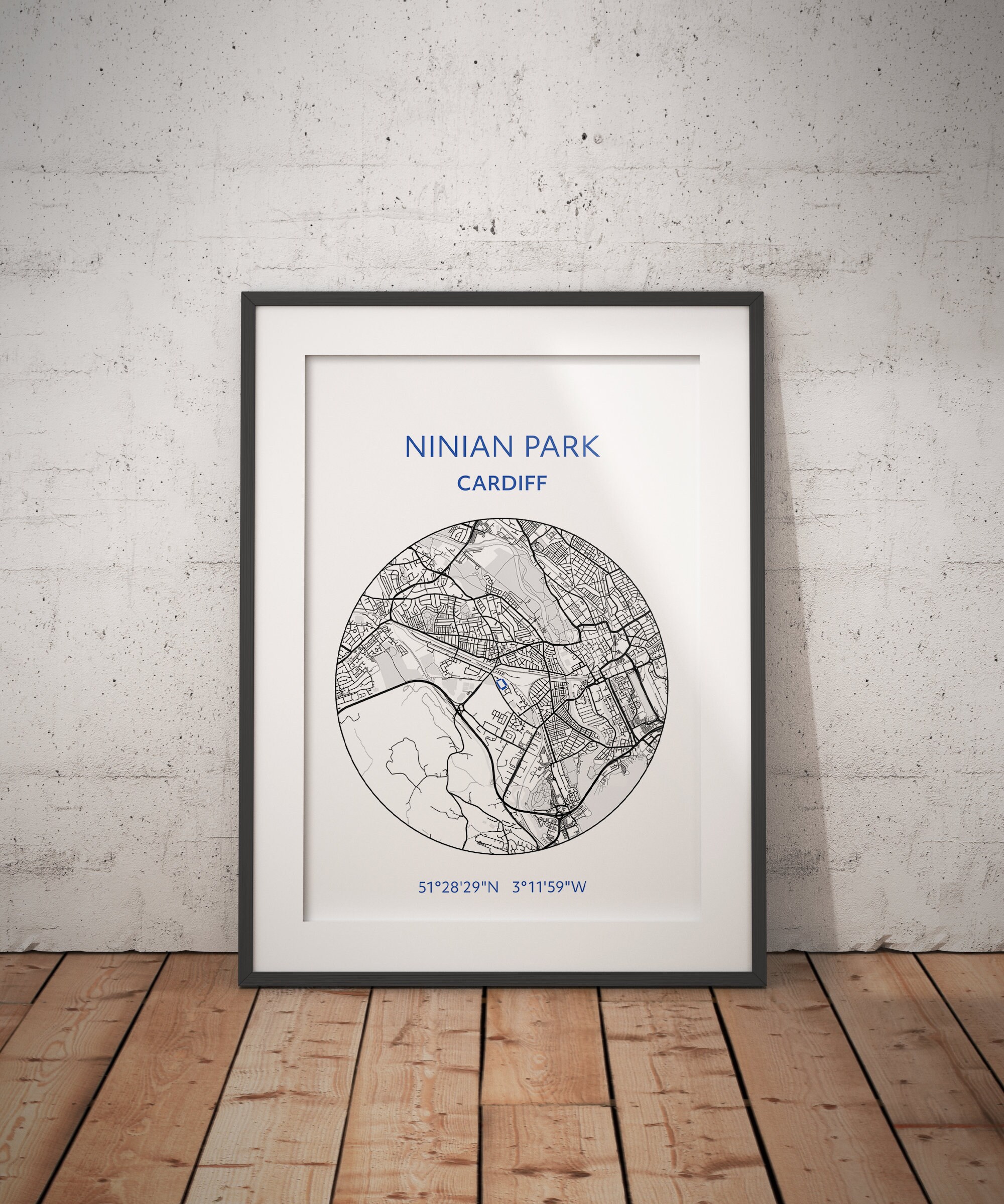 Cardiff City: Ninian Park Map Print - Etsy Norway