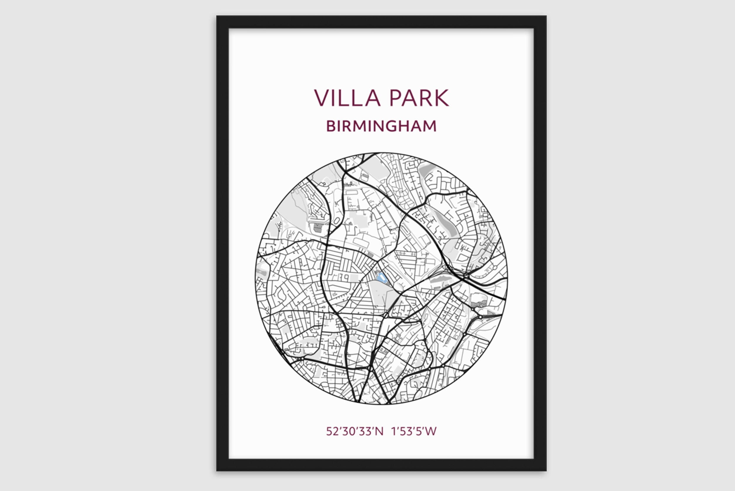 Aston Villa Print: Villa Park Map - Etsy UK