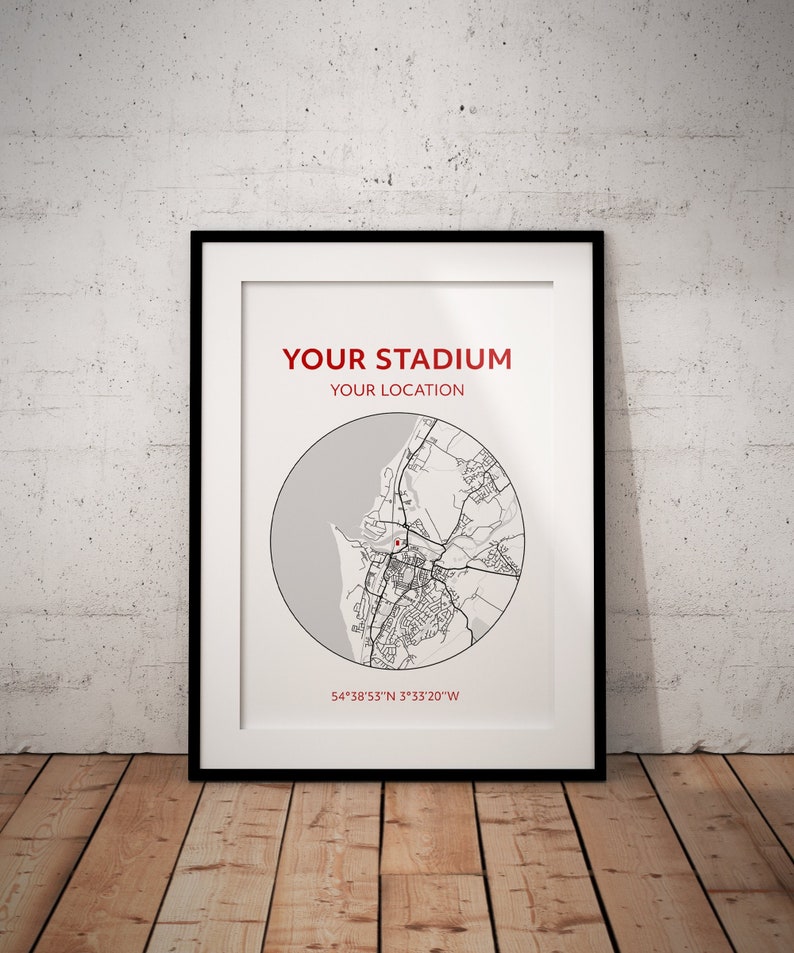 Personalised Rugby Ground Map Print / Your Rugby Stadium / Personalised ...