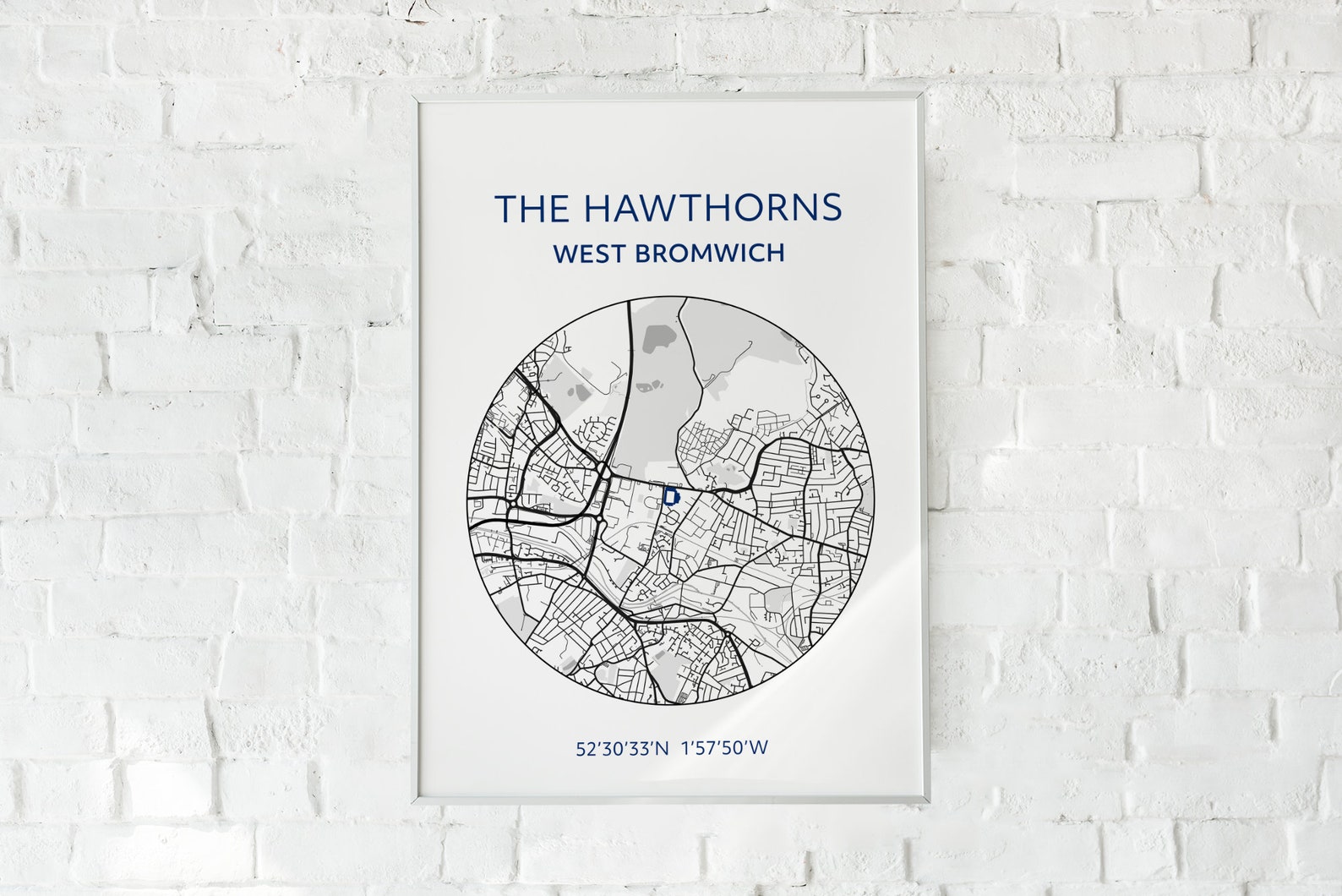 West Bromwich Albion: The Hawthorns map print | Etsy