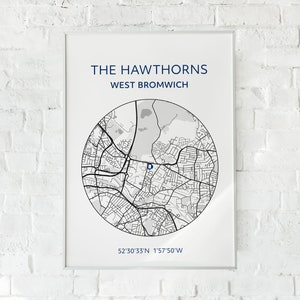 West Bromwich Albion: the Hawthorns Map Print - Etsy