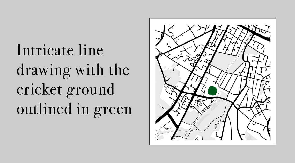 Edgbaston Stadium: cricket map print | Etsy
