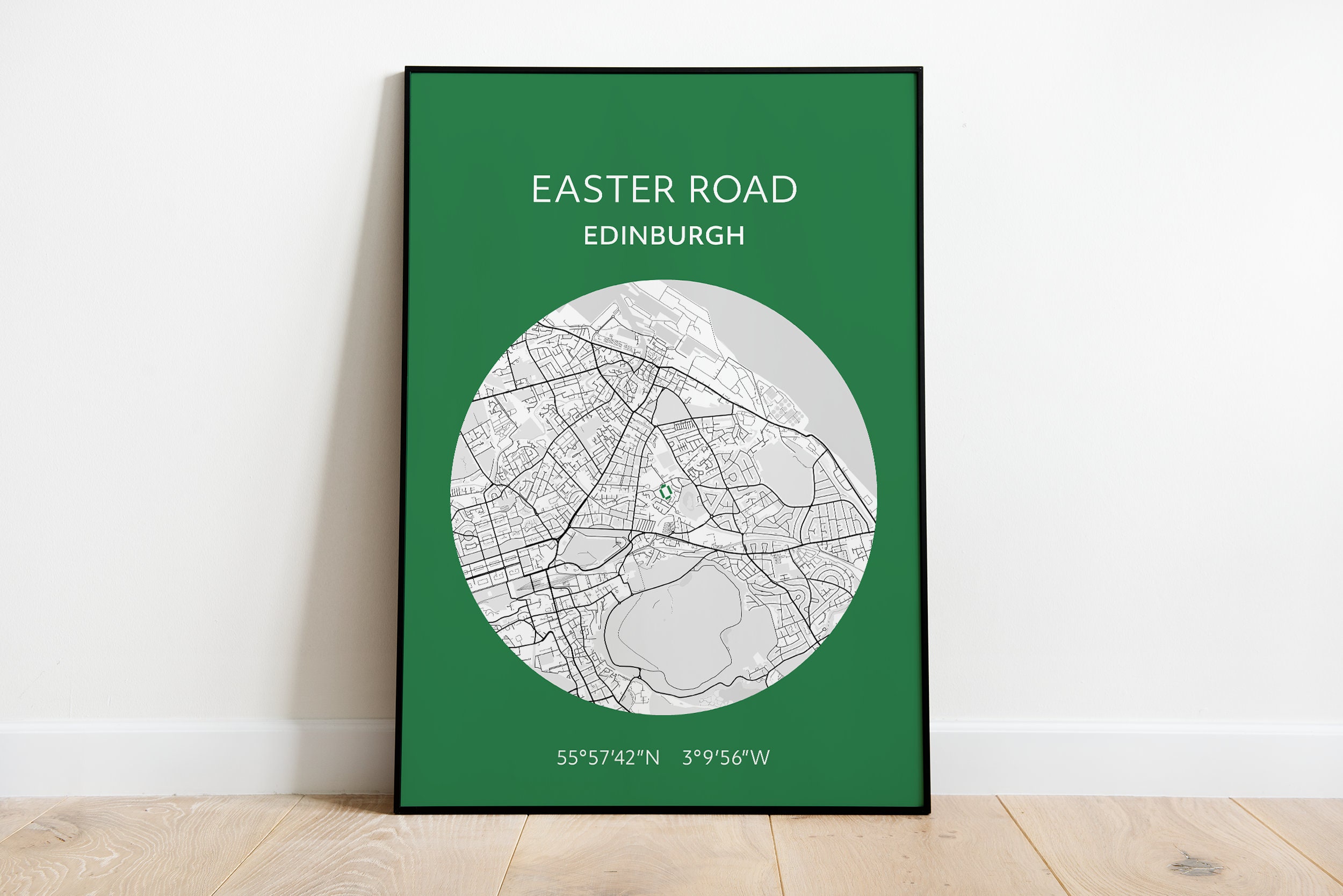 Hibernian Print: Easter Road Map - Etsy