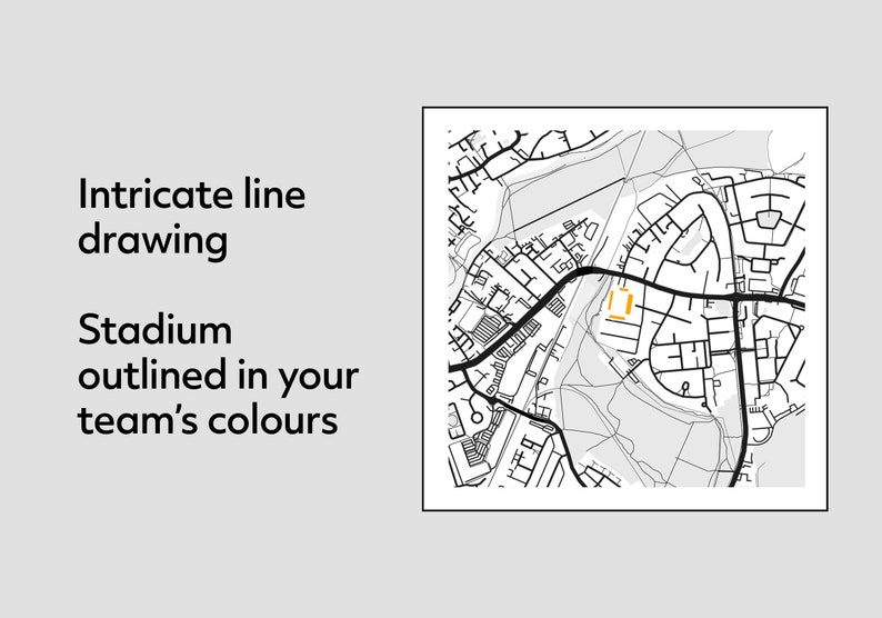 Cambridge United Print: the Abbey Map - Etsy