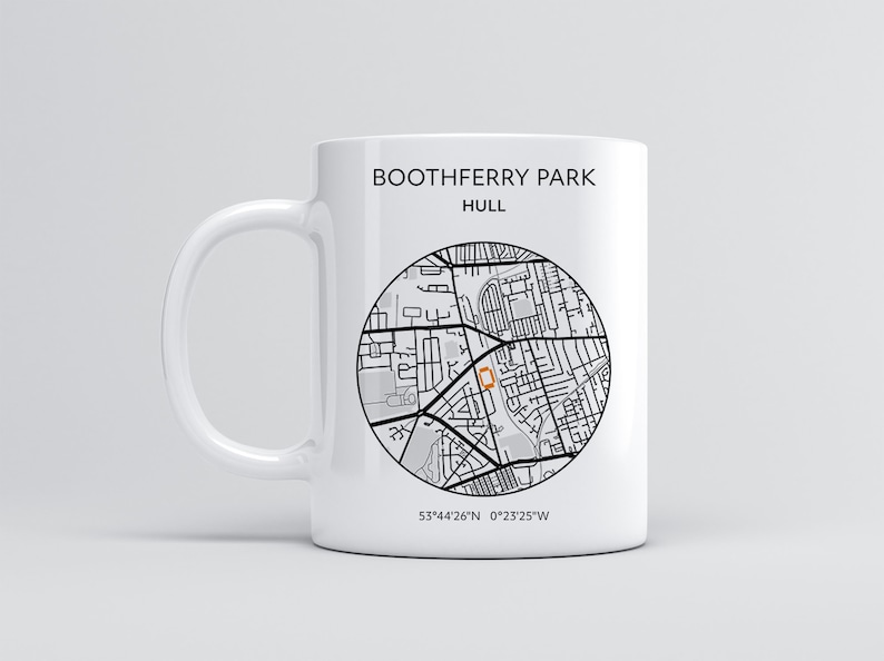 Hull City Mug: Boothferry Park Map - Etsy
