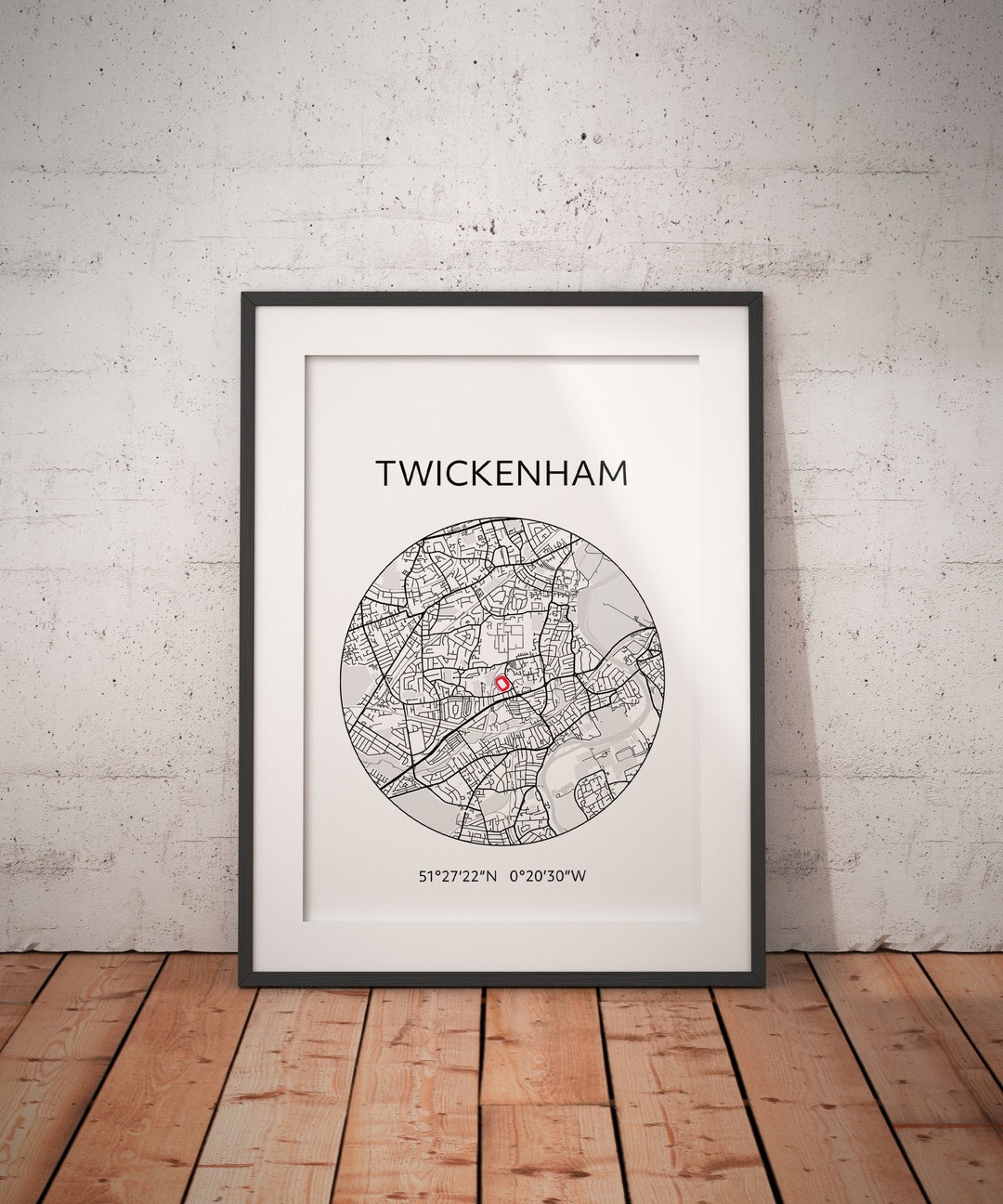 Twickenham Home of Rugby Map Print - Etsy
