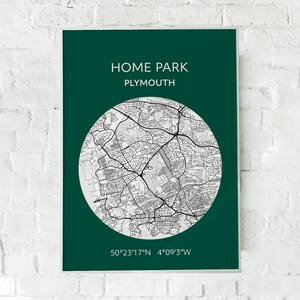 Plymouth Argyle Print: Home Park Map - Etsy UK