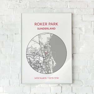 Sunderland Roker Park/stadium of Light Maps - Etsy UK