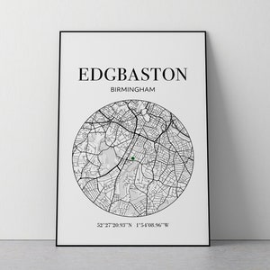 Edgbaston Stadium: Cricket Map Print - Etsy