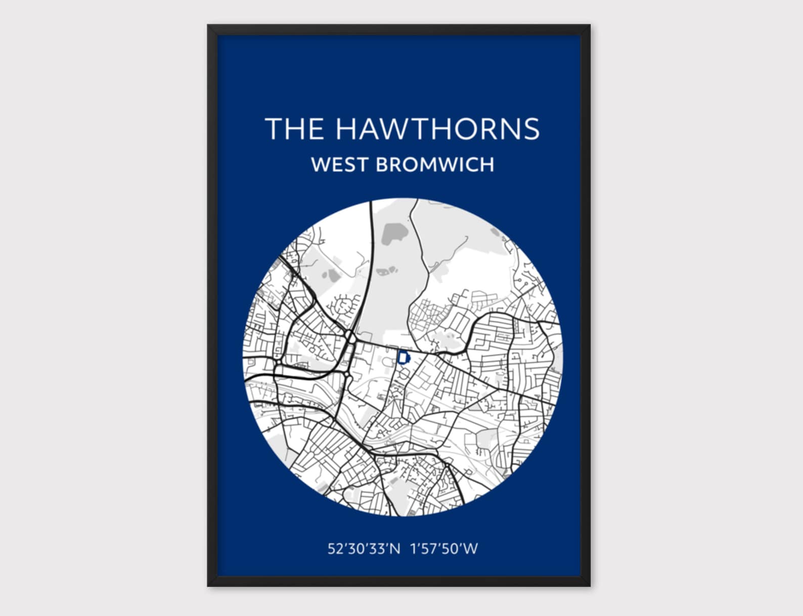 West Bromwich Albion: The Hawthorns map print | Etsy