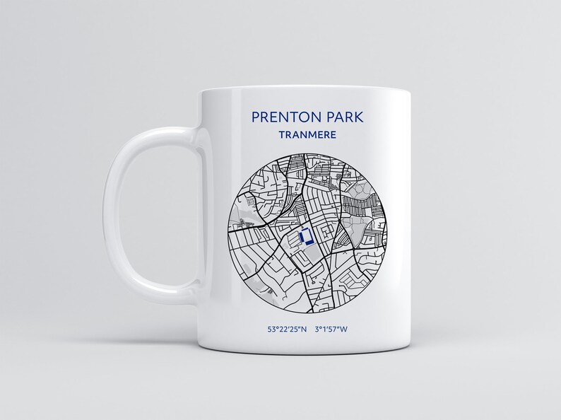 Tranmere Rovers Mug: Prenton Park Map - Etsy