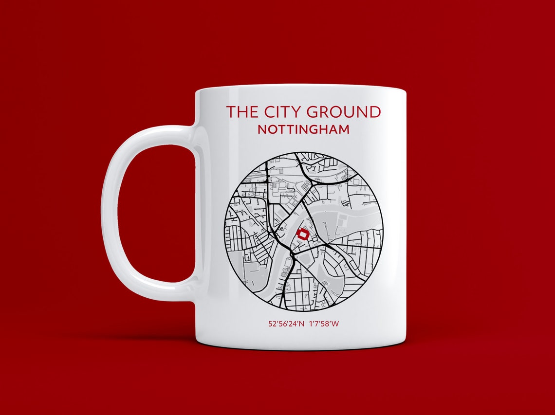 Nottingham Forest Mug: City Ground Map - Etsy