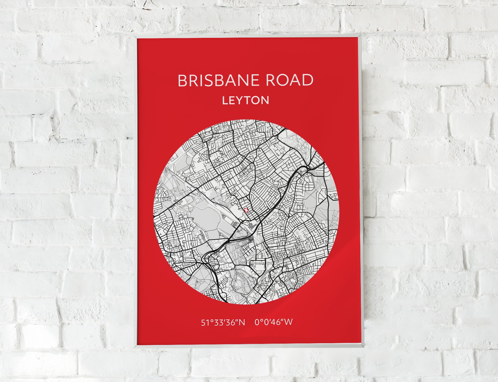 Leyton Orient Print: Brisbane Road Map - Etsy
