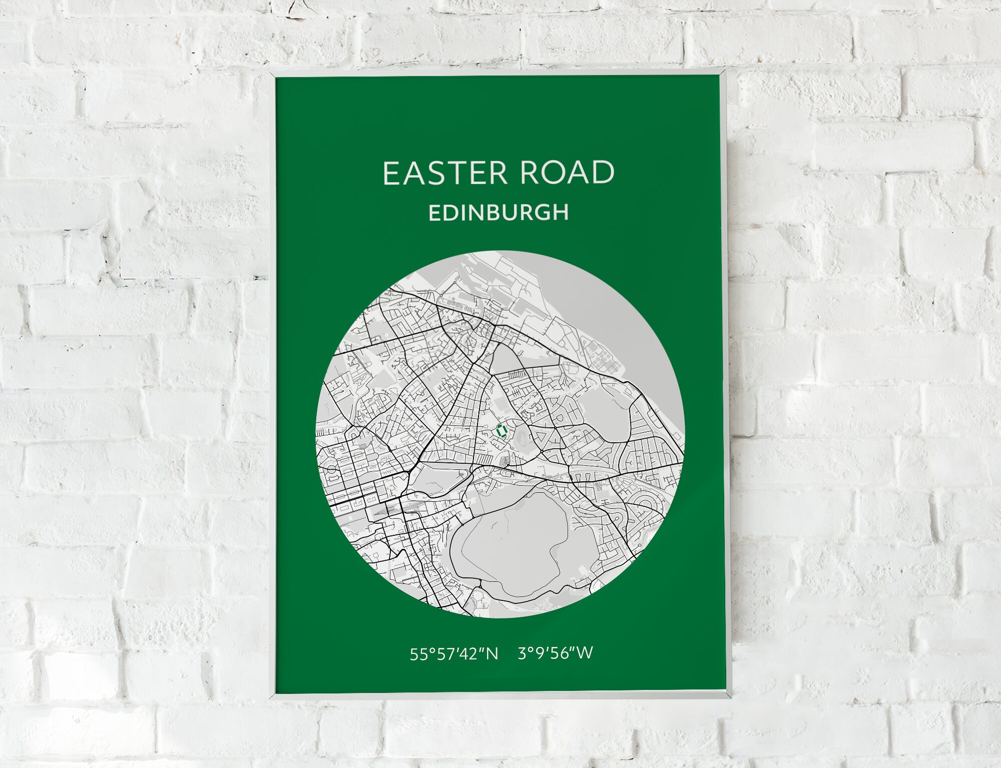 Hibernian Print: Easter Road Map - Etsy