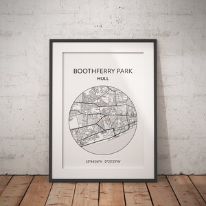 Hull City: Boothferry Park Map Print - Etsy