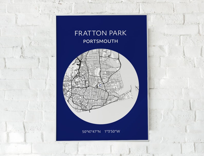 Portsmouth FC Print: Fratton Park Map - Etsy