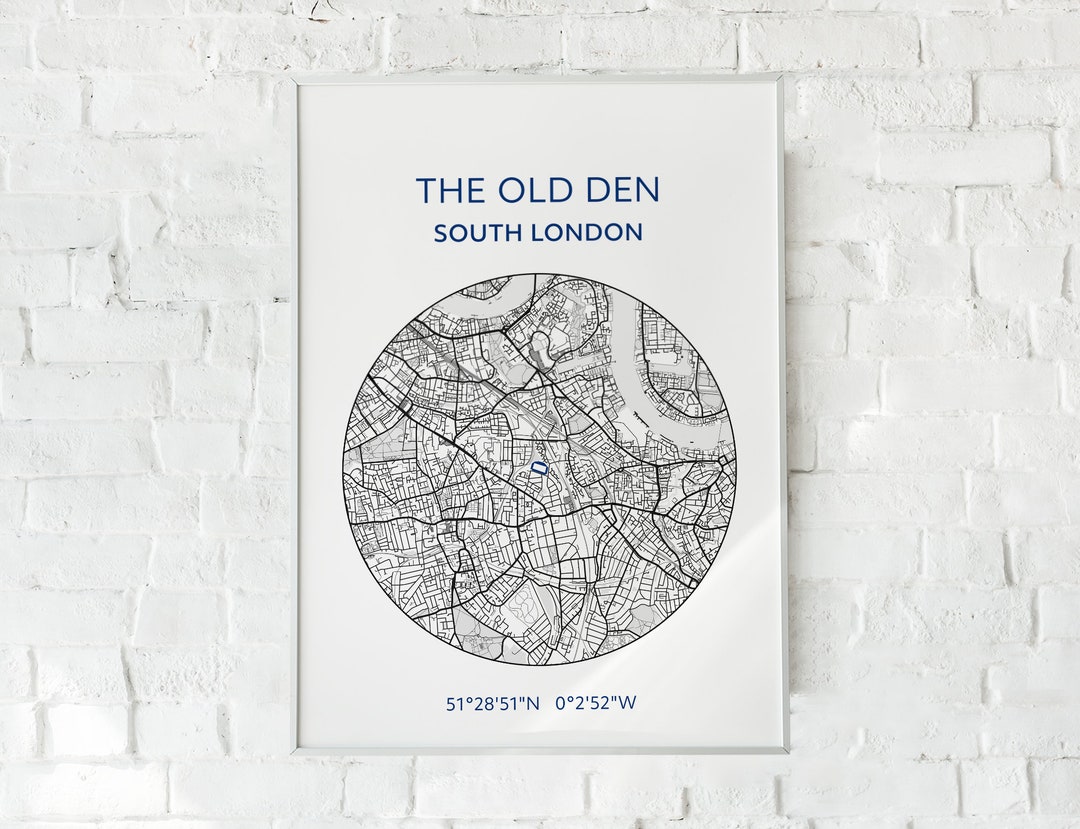 Millwall: the Old Den Map Print - Etsy
