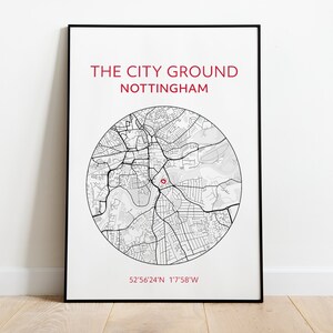 Nottingham Forest Print: City Ground Map - Etsy