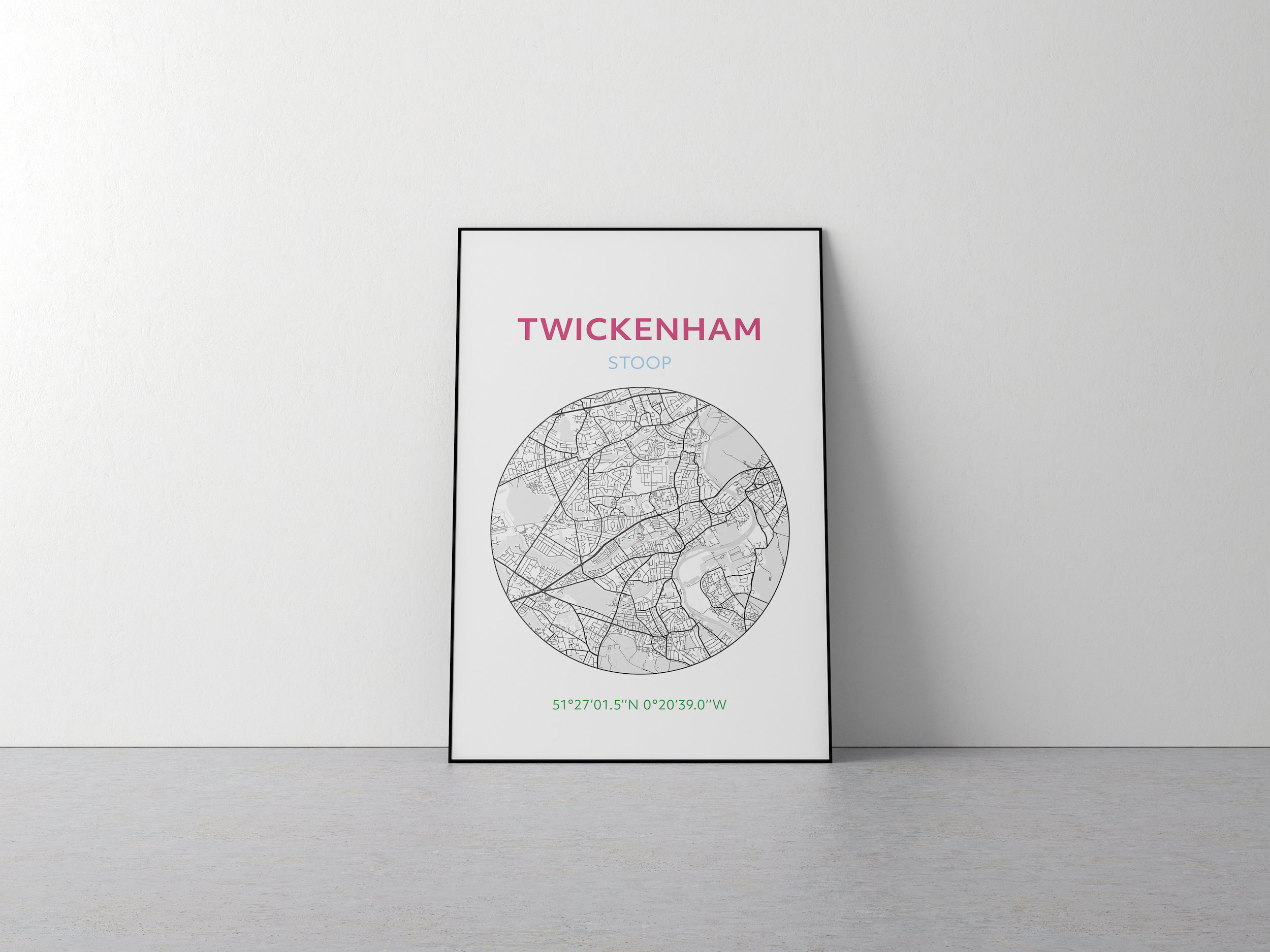 Harlequins Rugby Print: Twickenham Stoop Map - Etsy UK