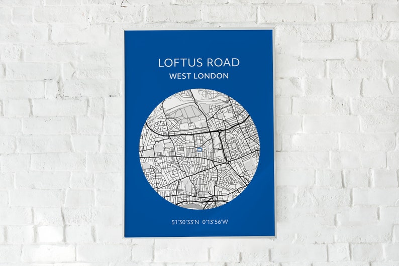 Queens Park Rangers: Loftus Road Map Print - Etsy