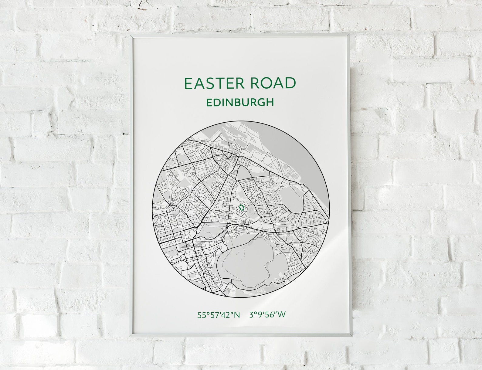 Hibernian Print: Easter Road Map - Etsy