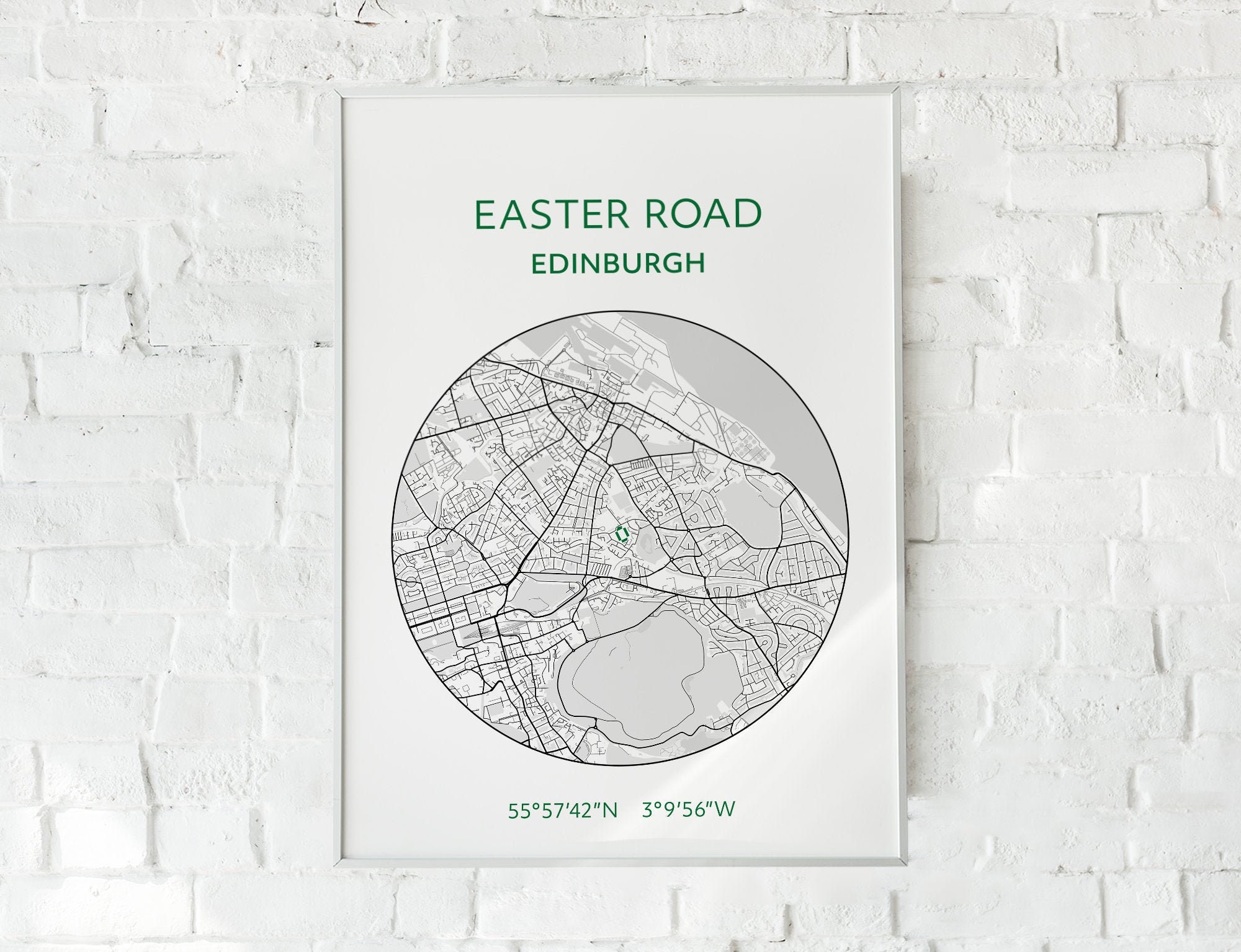 Hibernian Print: Easter Road Map - Etsy