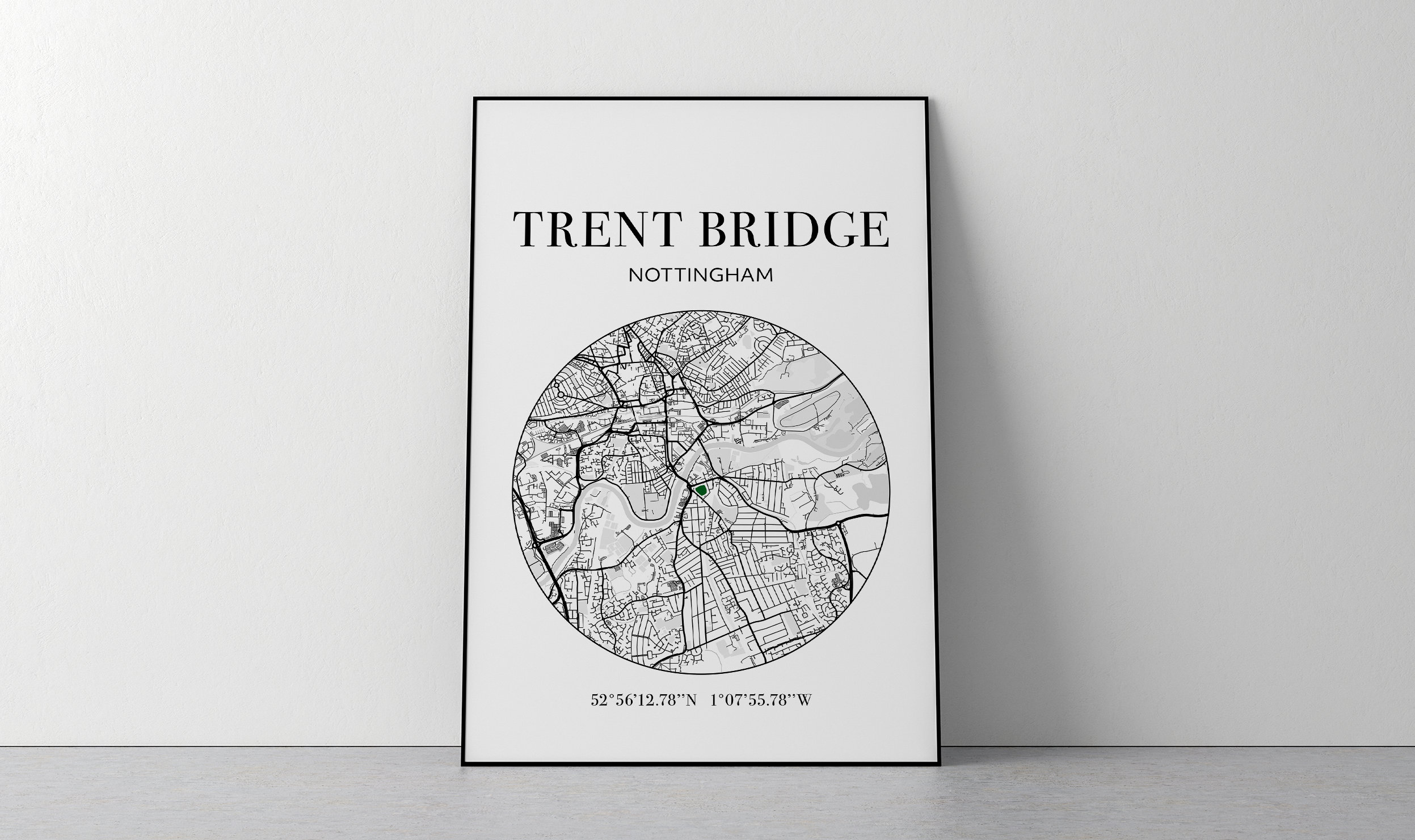 Trent Bridge Cricket Ground Map Print | Etsy