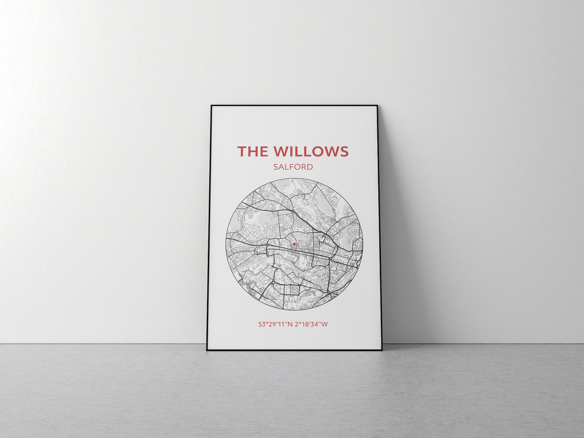 Salford Rugby Print: the Willows Map - Etsy