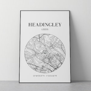 Headingley Stadium: Cricket Ground Map Print - Etsy