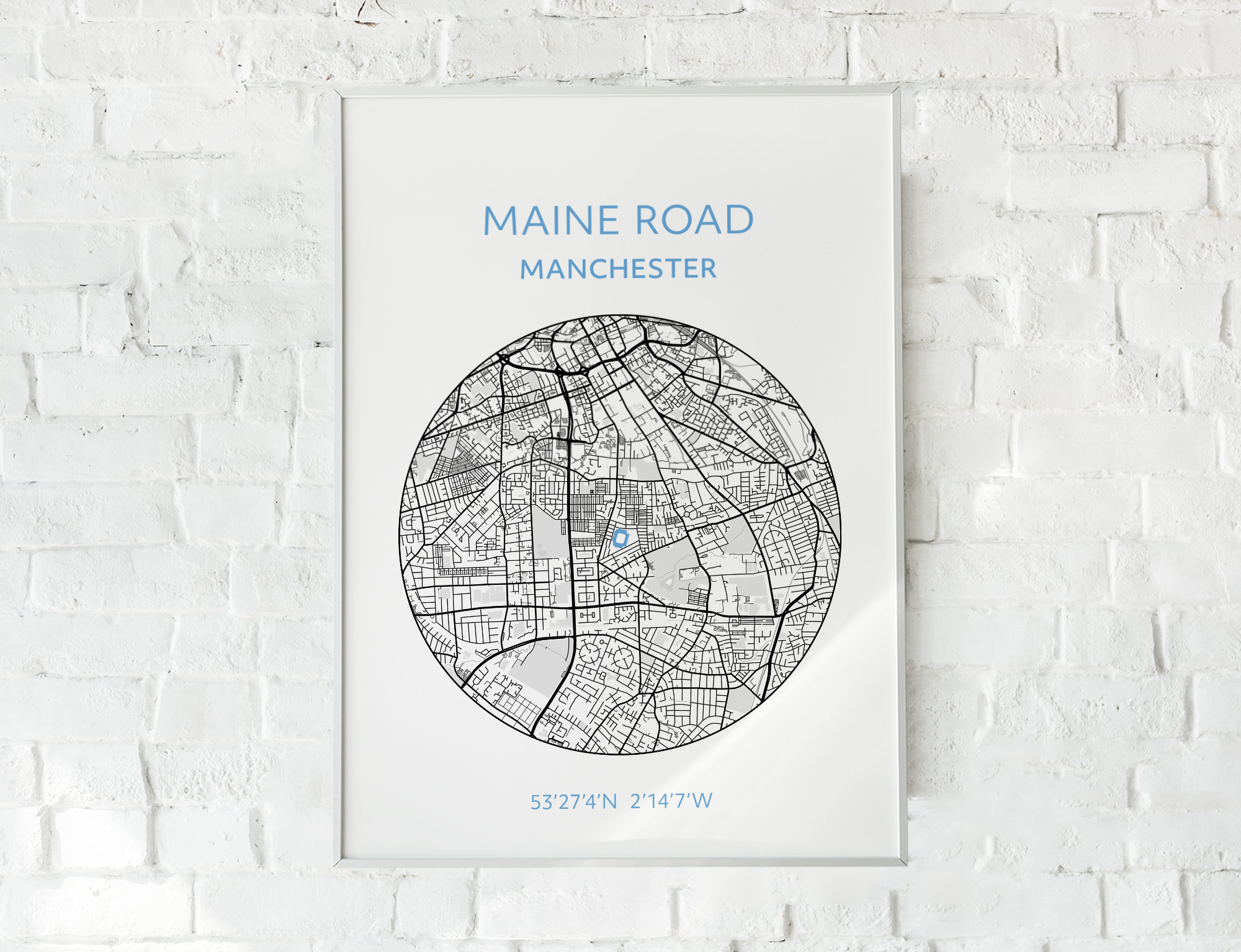 Manchester City: Maine Road Map Print - Etsy