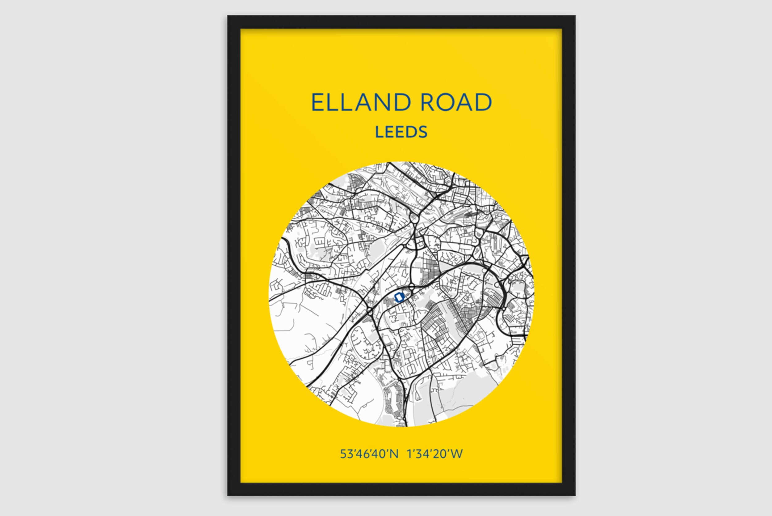 Leeds United: Elland Road Map Print - Etsy