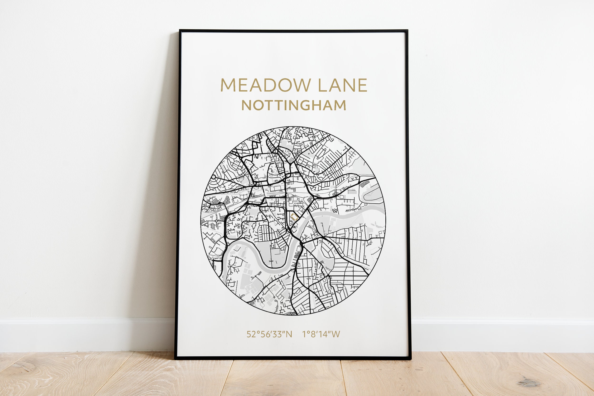 Notts County Print: Meadow Lane Map - Etsy