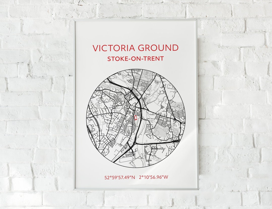 Stoke City: Victoria Ground Map Print - Etsy UK