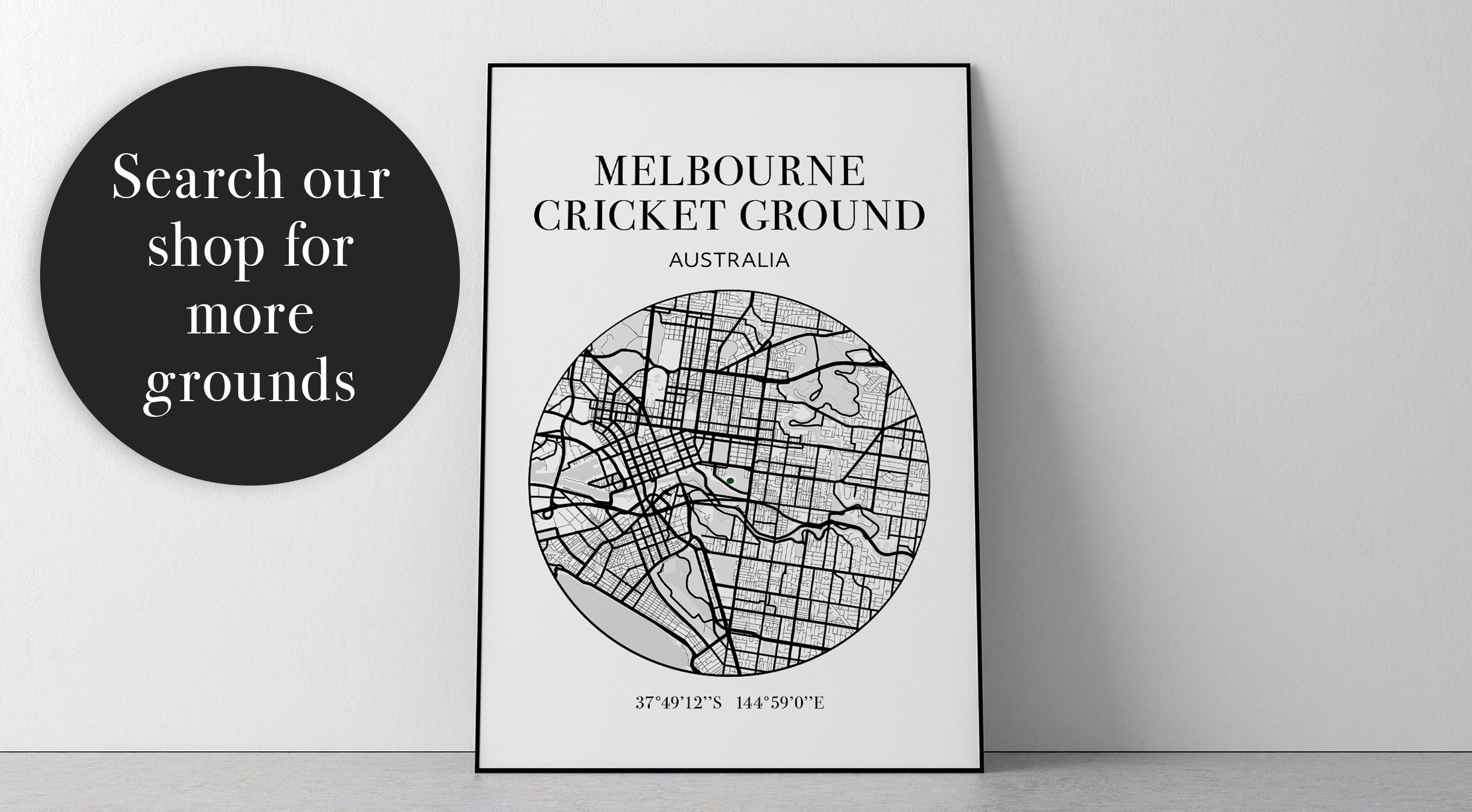 Personalised Cricket Ground Map Print / Your Cricket Stadium ...