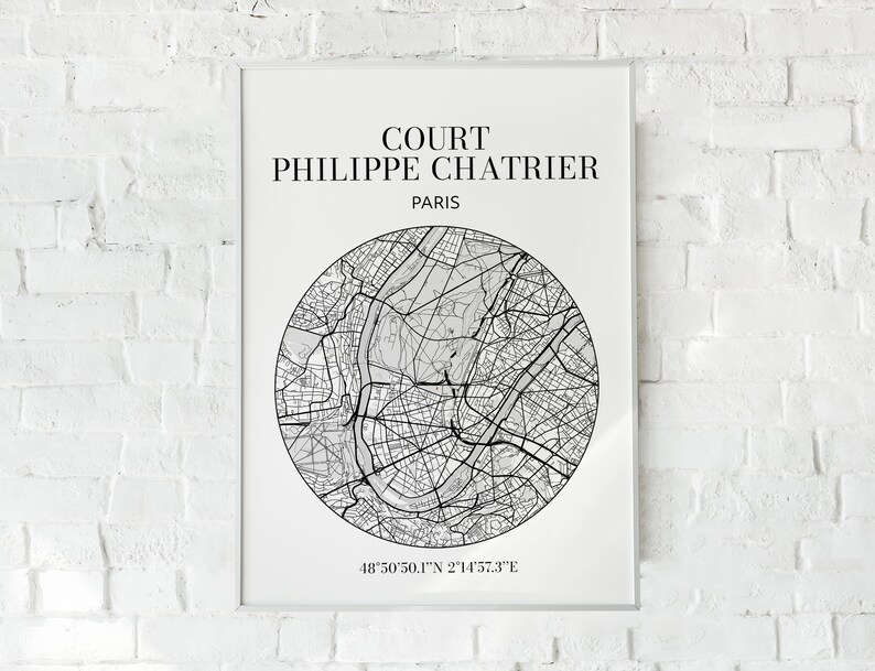 Court Philippe Chatrier Map: Tennis Print stade Roland - Etsy