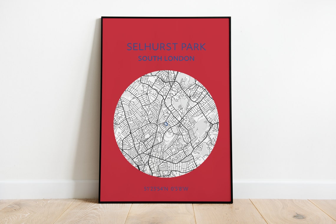 Crystal Palace Print: Selhurst Park Map - Etsy UK