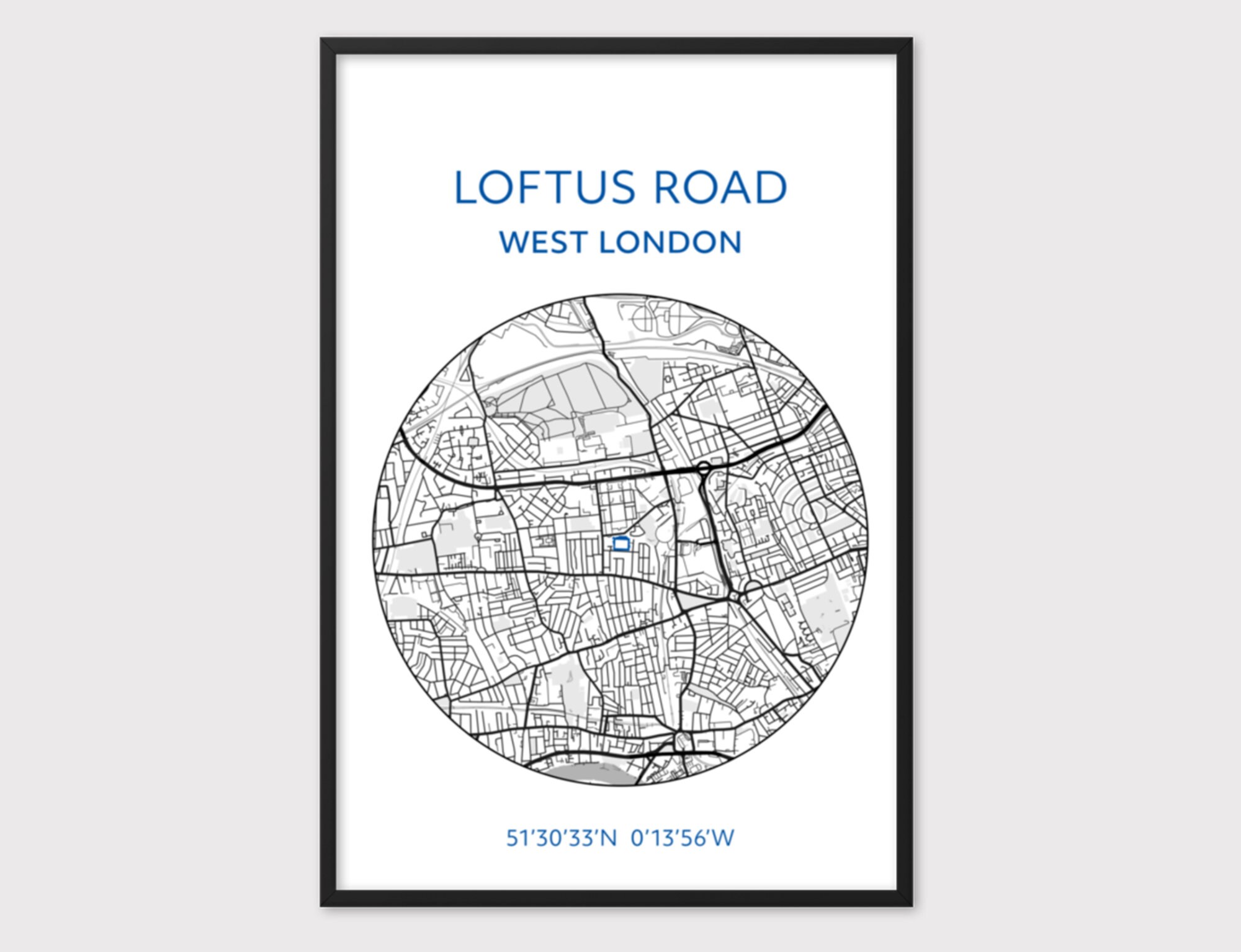 Queens Park Rangers: Loftus Road Map Print | Etsy UK