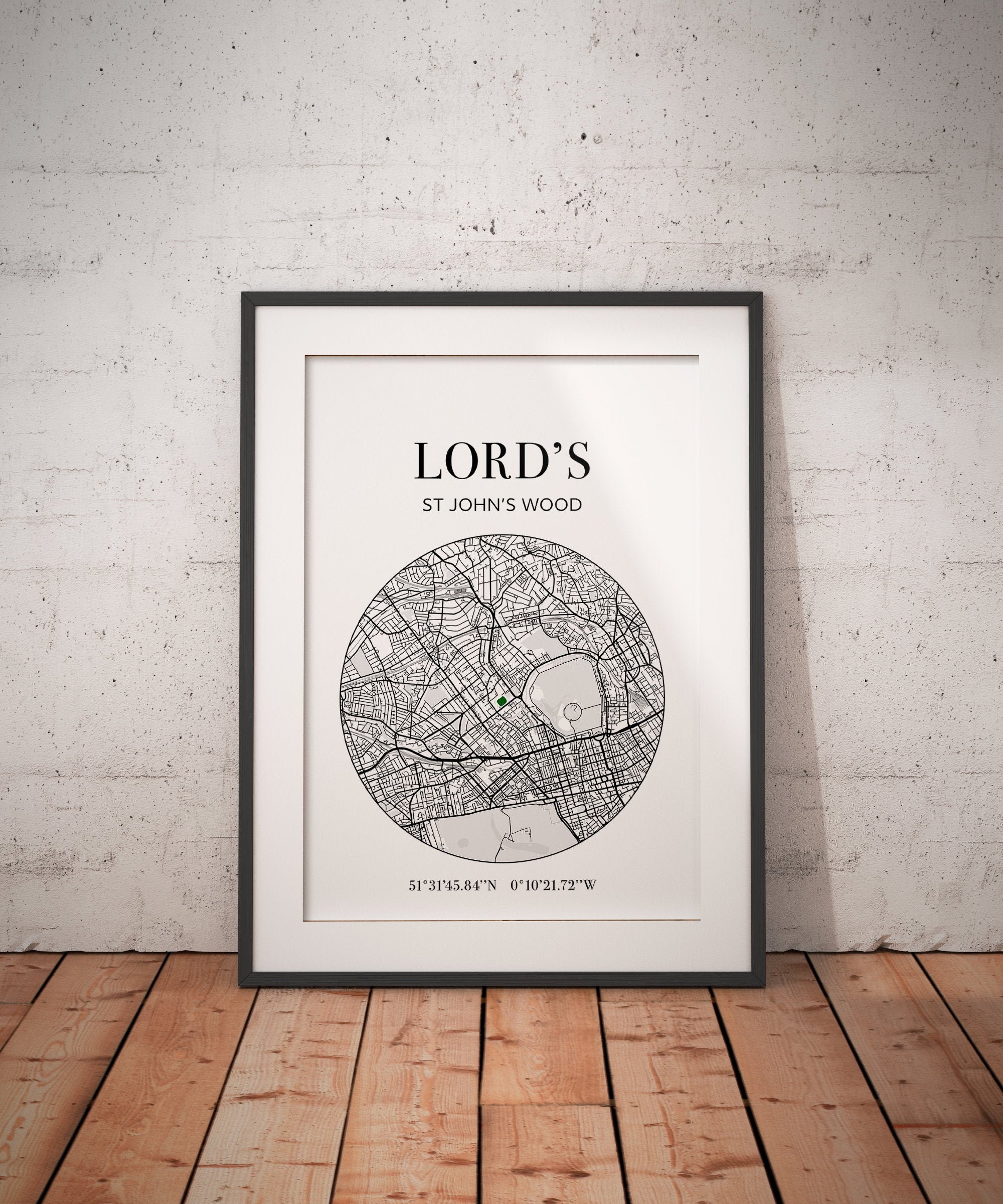 Lord's Cricket Ground Map Print - Etsy