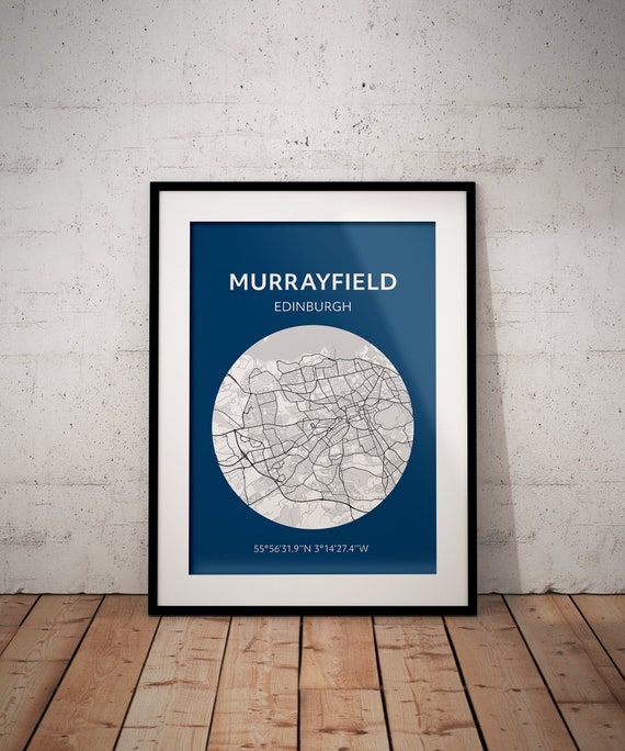 Scotland Rugby Print: Murrayfield Map | Etsy UK
