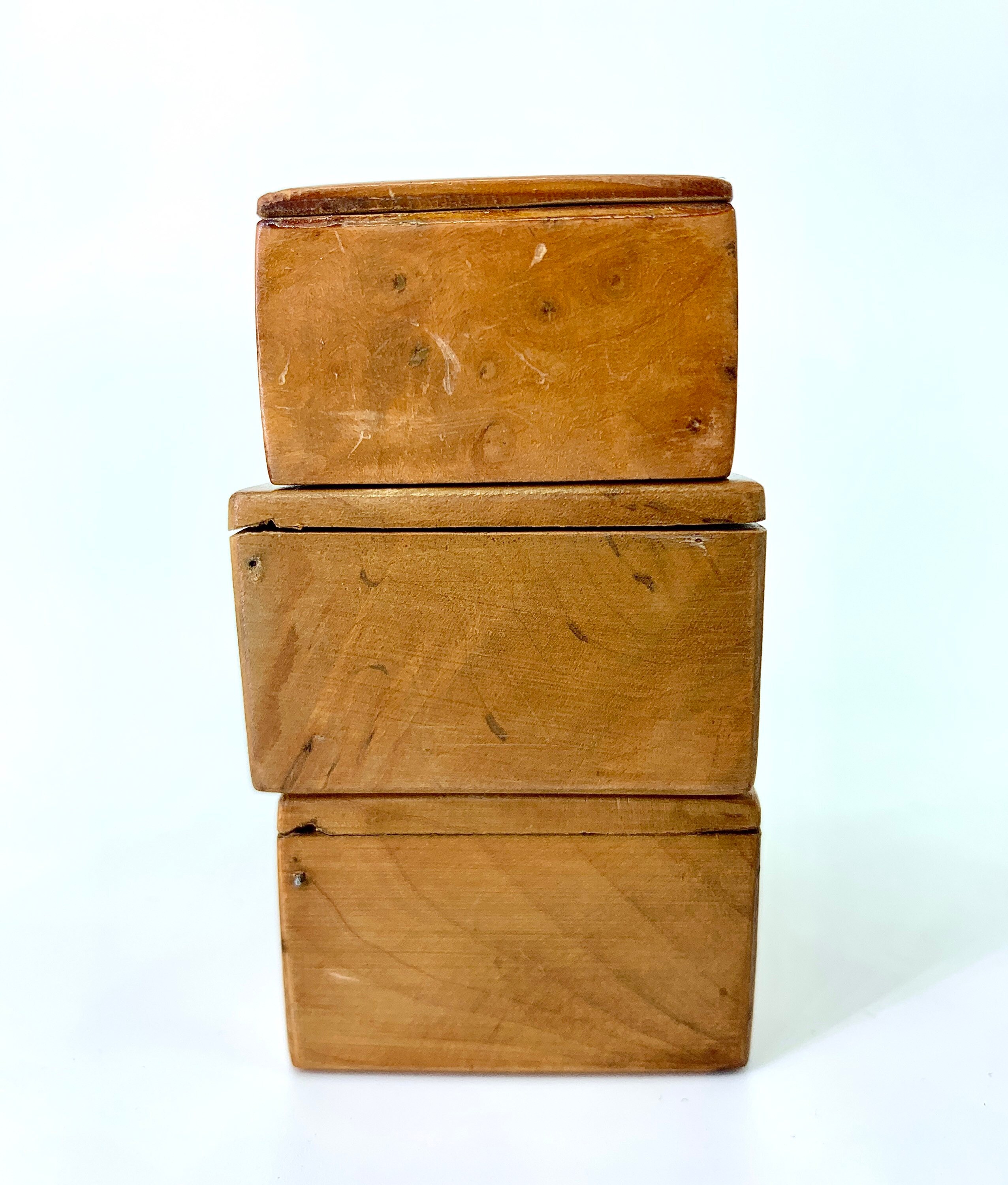 3 ITEMS Rare Russian Karelian Birch Boxes Old USSR Soviet VTG - Etsy