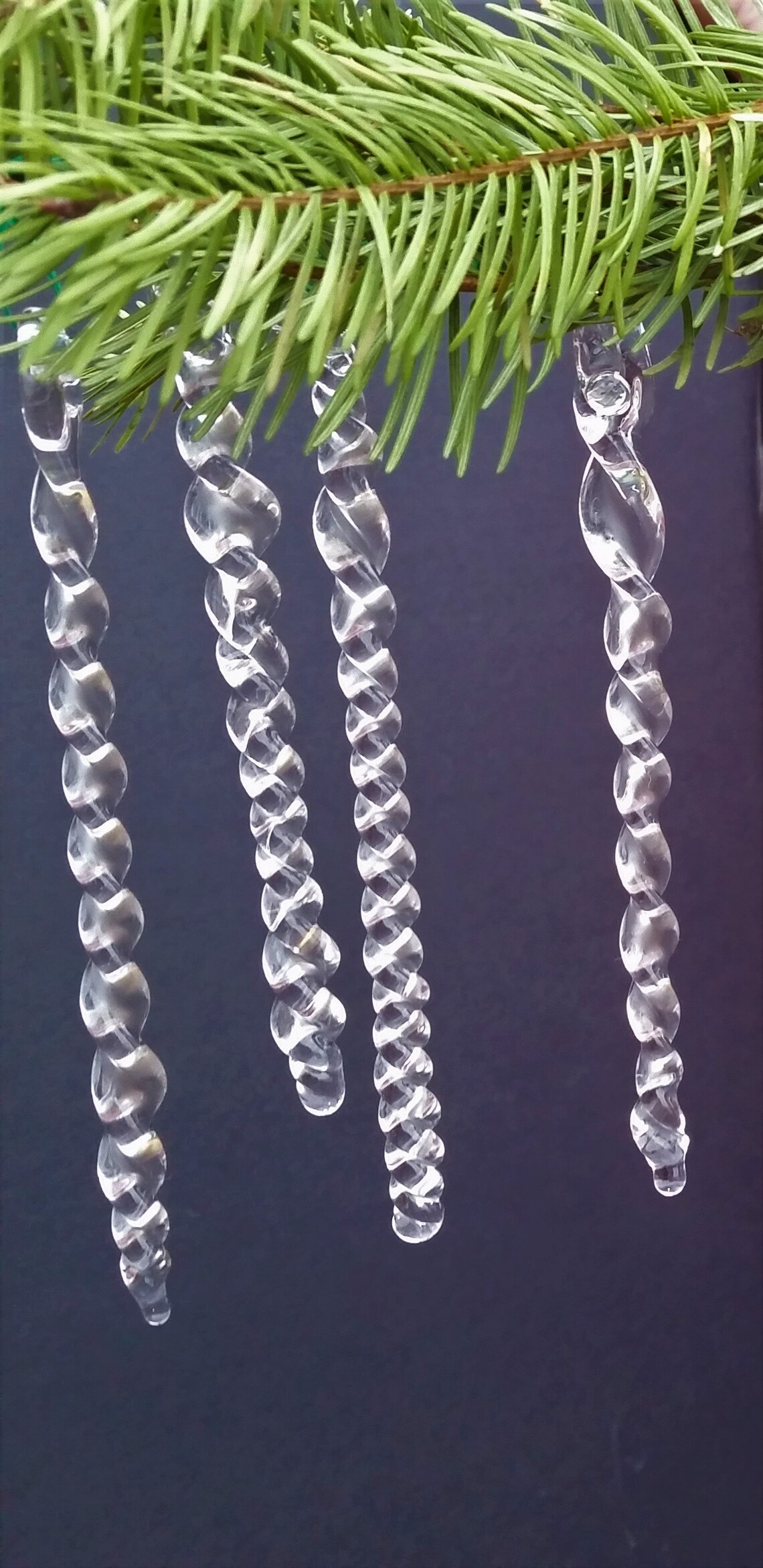 Beautiful Set of 10 Glass Icicles Add Glitter to Everything | Etsy