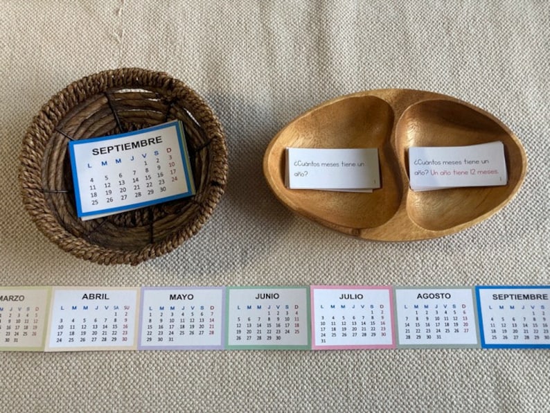 Months of the Year Task Cards in Spanish - Etsy