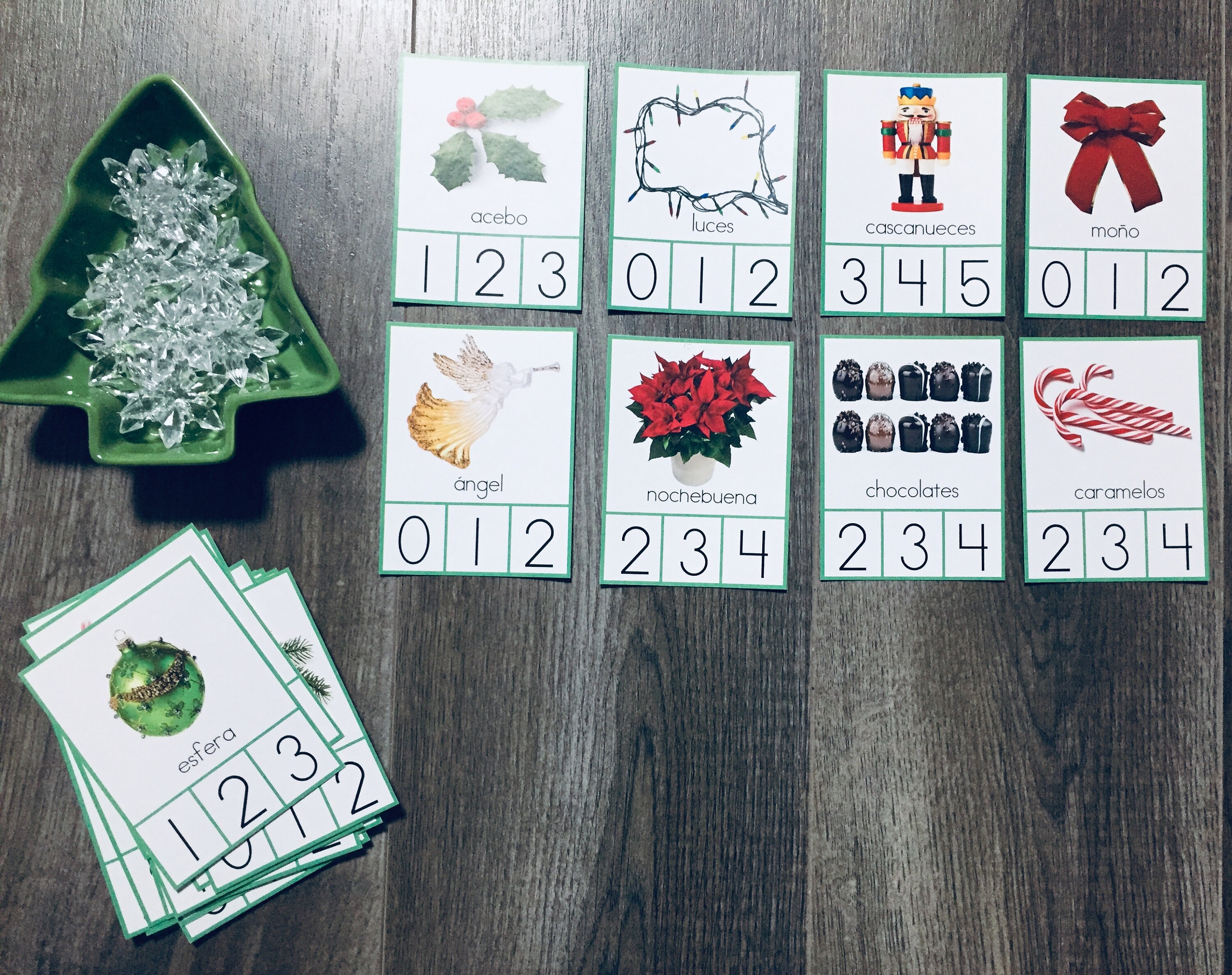 Christmas Spanish - Initial Sound & Syllables Clip Cards (print) - Etsy ...