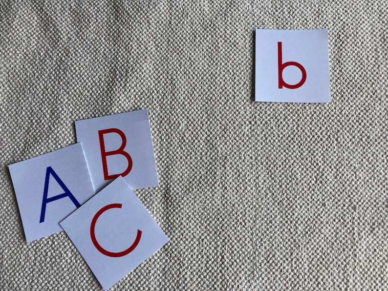 Montessori Uppercase & Lowercase Matching Cards (english) - Etsy